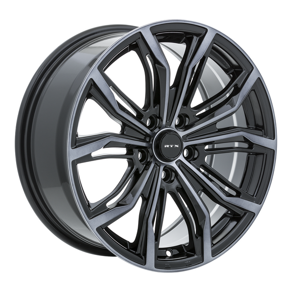18x8 Alloy Wheel - RTX Black Widow 082438 Black Machined Grey , with ...