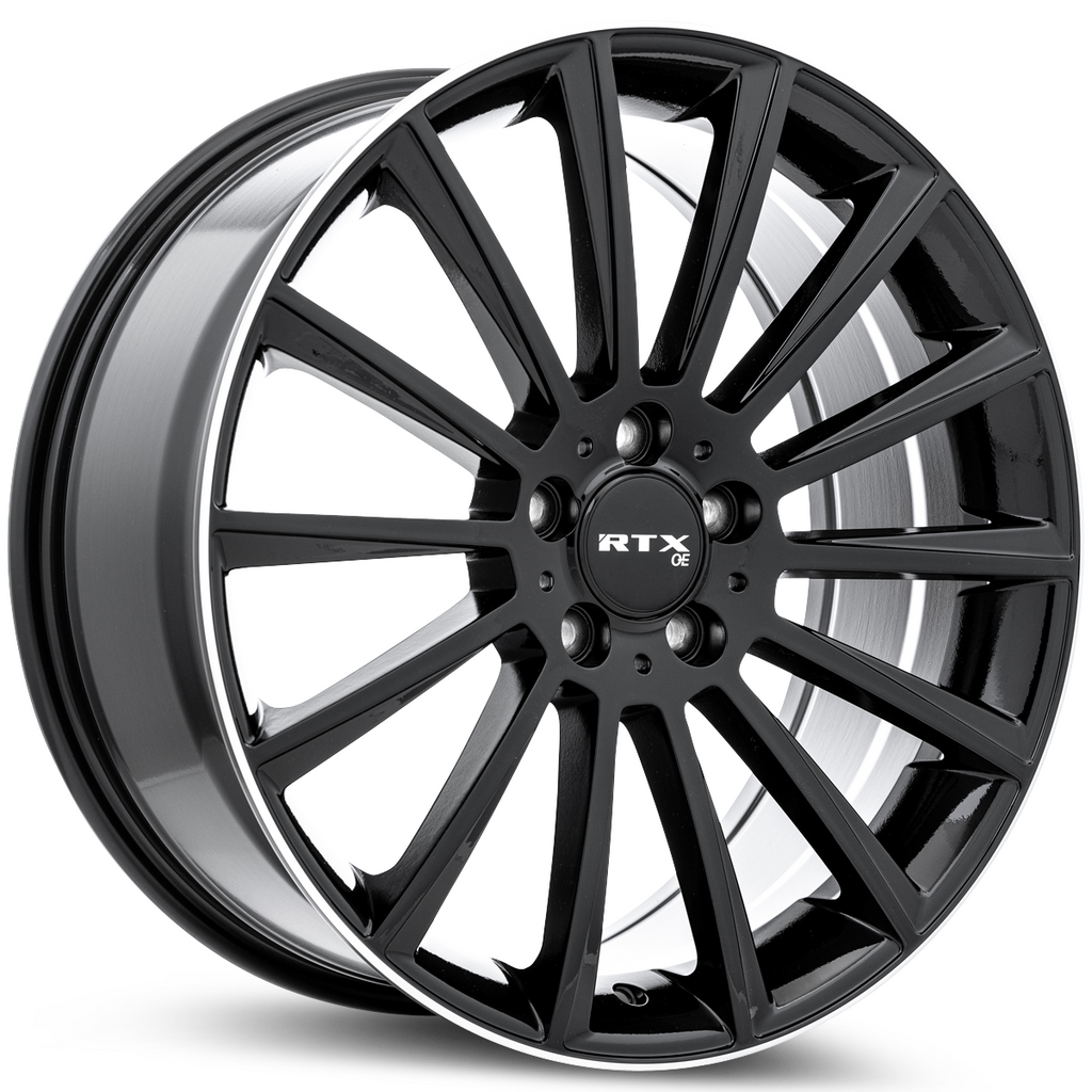 RTX® (OE) 083248 MB02 Gloss Black with Machined Lip 19x8 5x112 ET38 CB66.6