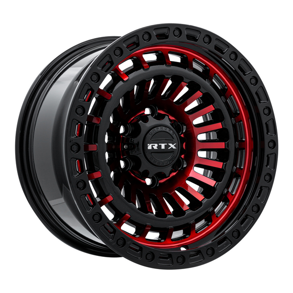 18x9 Alloy Wheel - RTX Moab 083096 Gloss Black Machined Red , with ...