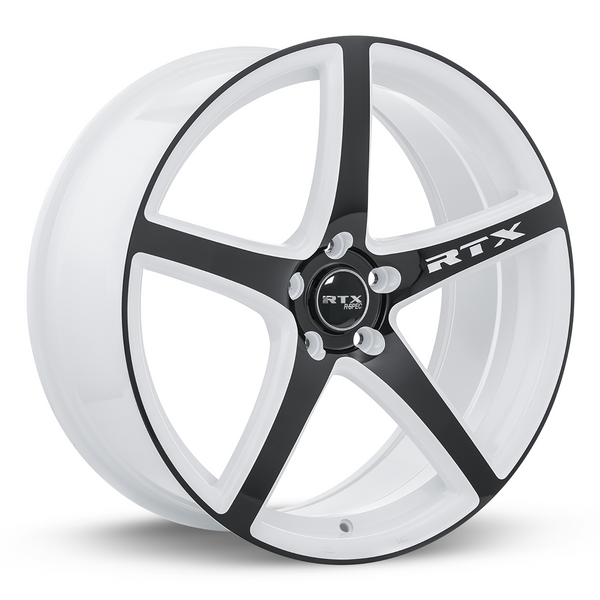 20x8.5 Alloy Wheel - RTX Illusion 081110 White and Black , with 5x114.3 ...