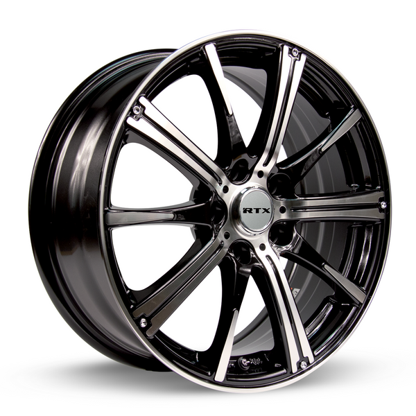 15x6 Alloy Wheel - RTX Spark 081005 Black Machined , with 4x100 Bolt ...