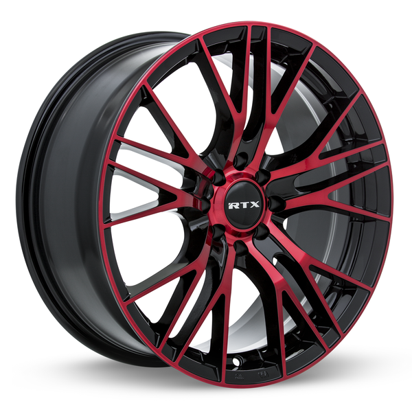 18x8 Alloy Wheel - RTX Vertex 082319 Black Machined Red , with 5x114.3 ...