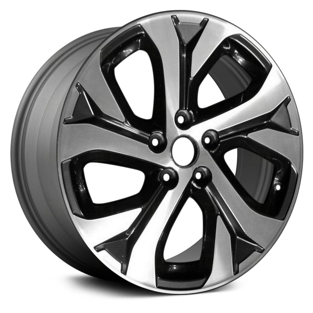 LKQ Corp - 5 Double Spiral-Spoke Machined and Medium Charcoal 18x7 ...